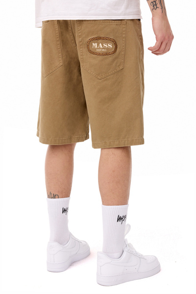 Mass DNM szorty Round Two Shorts loose fit - beżowe | Mass Denim