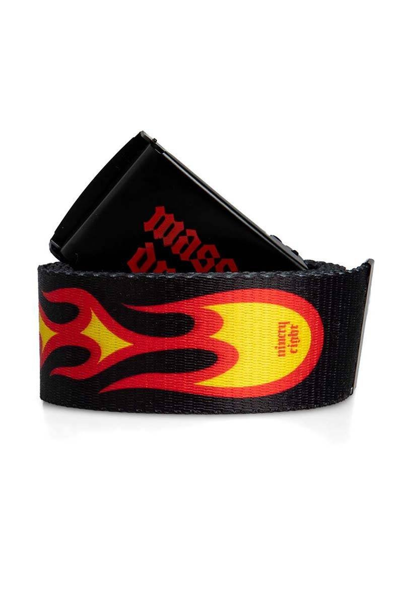 Mass DNM pasek Belt Fire - czarny | Mass Denim