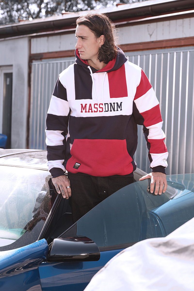 Mass DNM bluza Sweatshirt Streamer Hoody - granatowa | Mass Denim